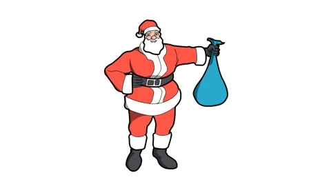santa claus sketch and 2d animation. Mer... | Stock Video | Pond5