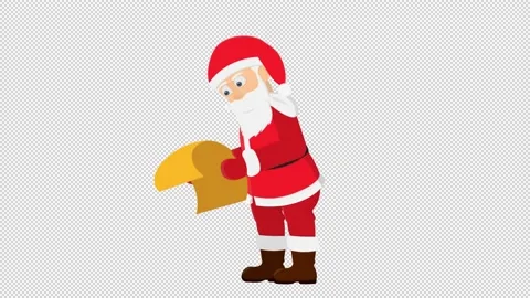 Santa Claus with a wish list. Animation ... | Stock Video | Pond5