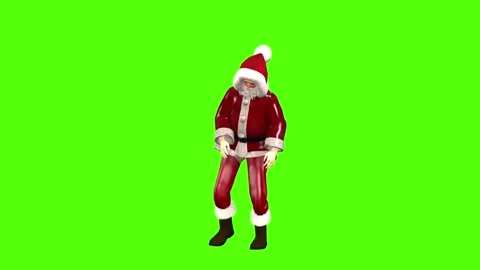 Santa Claus Zombie Shotgun Hit Green Scr... | Stock Video | Pond5