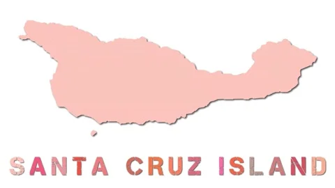 Santa Cruz Island map with paper regions... | Stock Video | Pond5