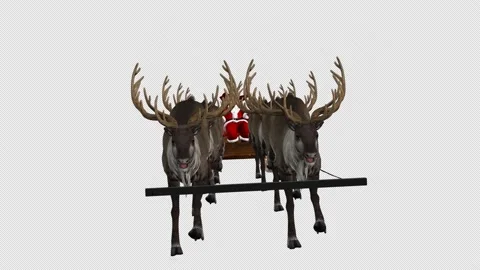 Santa Sleigh Green Screen Stock Video Footage | Royalty Free Santa ...