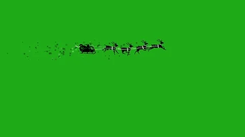 Santa Sleigh Green Screen Stock Video Footage | Royalty Free Santa ...