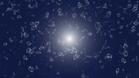 Santas Hat Falling Blue Gradient Christ... | Stock Video | Pond5