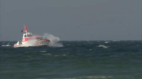 SAR-boat, balticsea, waves | Stock Video | Pond5