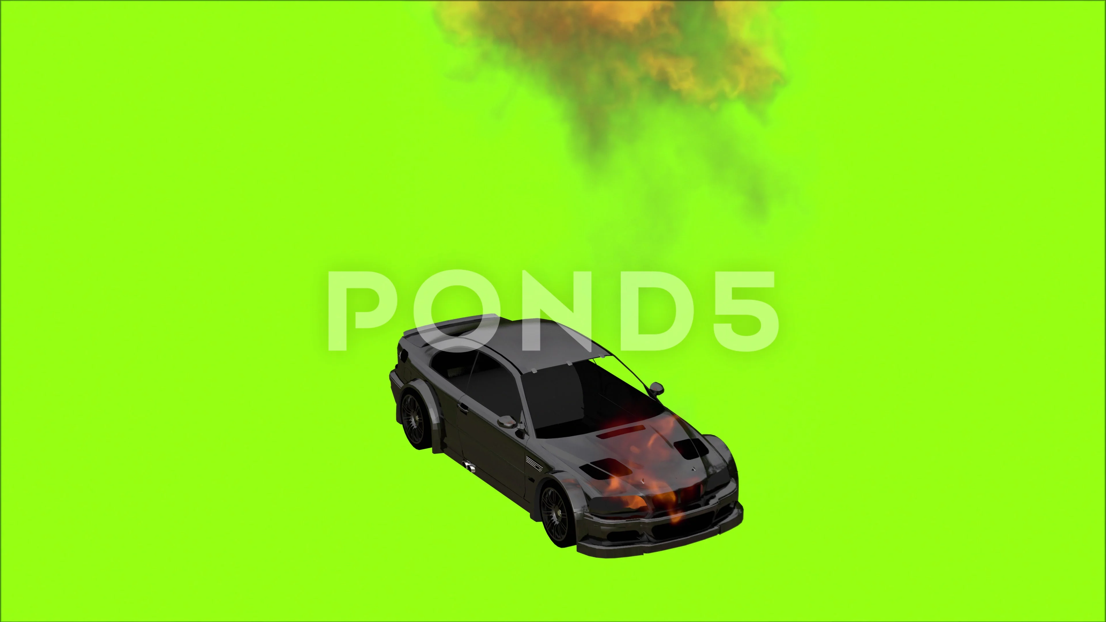 Green Car Crash (green Burning Car I)