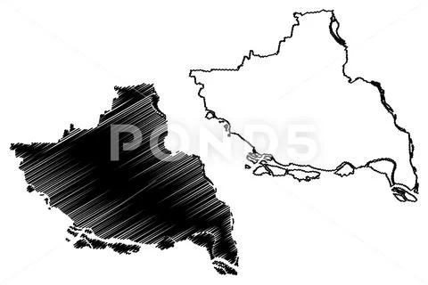 Saran district (Bihar State, division, Republic of India) map vector ...