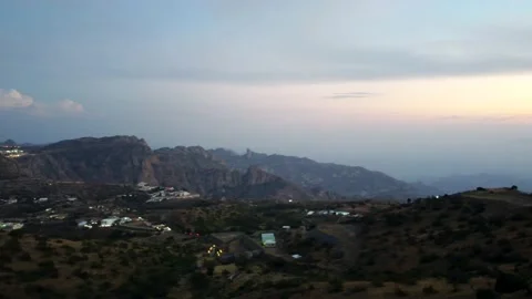 Sarat mountain range seen from a drone i... | Stock Video | Pond5