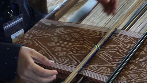 Sarawak Pua Kumbu Cloth Weaving Lady Lo... | Stock Video | Pond5