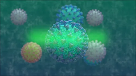 SARS-CoV-2 virion rotating. Spike protei... | Stock Video | Pond5