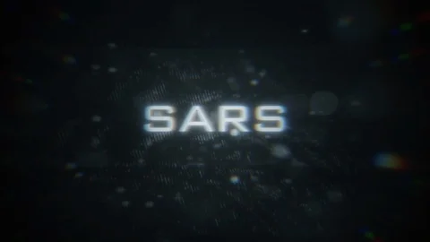 SARS Text Animation Display with Glitch ... | Stock Video | Pond5