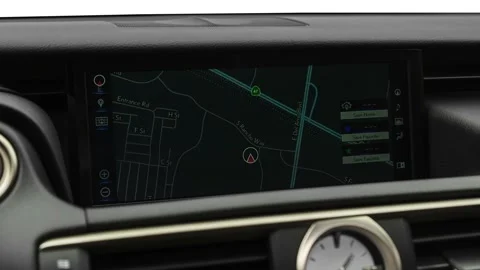 Sat nav with digital map Flare Yellow 20... | Stock Video | Pond5