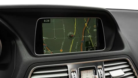 Sat nav with digital map Selenite Grey M... | Stock Video | Pond5