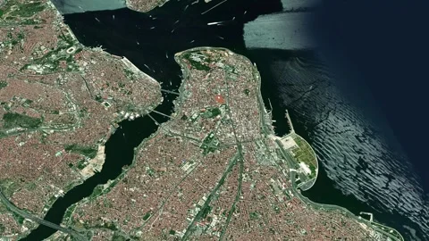 Satellite Istanbul map background loop. ... | Stock Video | Pond5