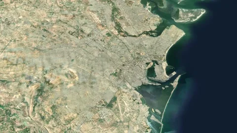 Satellite Karachi map background loop. S... | Stock Video | Pond5