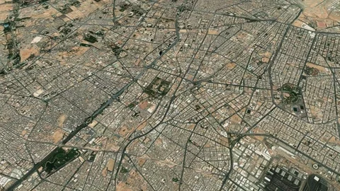 Satellite Riyadh map background loop. Sp... | Stock Video | Pond5