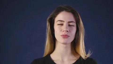 satisfaction on the face of the girl on ... | Stock Video | Pond5