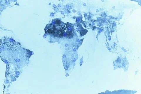 Saturated colors world map - perspective... | Stock Video | Pond5