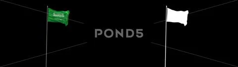 Saudi Arabia Flag 4K With Alpha 3D Rendering: Graphic #116449989