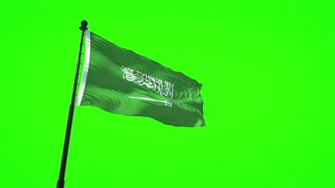Saudi Arabia Flag Green Screen with 4K R... | Stock Video | Pond5