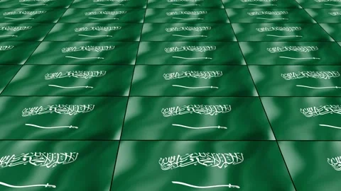 Saudi Arabia flag wave 3d rotating view ... | Stock Video | Pond5