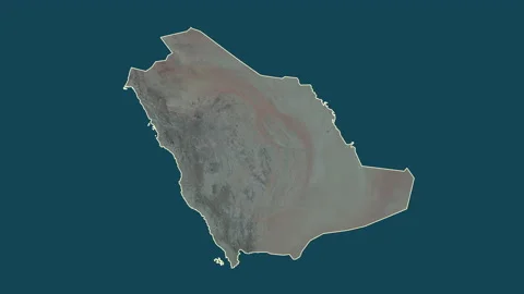 Saudi Arabia map - cartoon. Border. Sate... | Stock Video | Pond5
