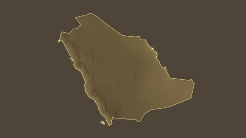 Saudi Arabia map - cartoon. Regions. Sep... | Stock Video | Pond5