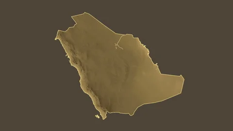Saudi Arabia map - cartoon. Regions. Sep... | Stock Video | Pond5