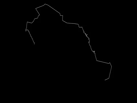 Saudi Arabia map outline animation | Stock Video | Pond5