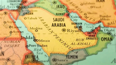 Saudi Arabia outline nation country on w... | Stock Video | Pond5