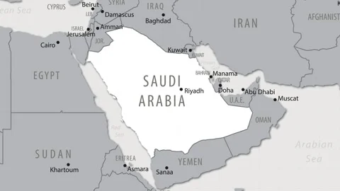 Saudi Arabia on the world map. 4K animat... | Stock Video | Pond5