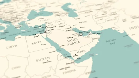 Saudi Arabia on the world map. Smooth ma... | Stock Video | Pond5