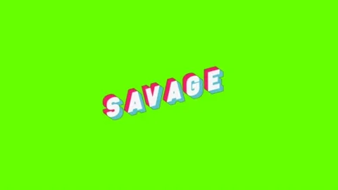 Savage Neon Sign Appear On Green Screen ... | Stock Video | Pond5