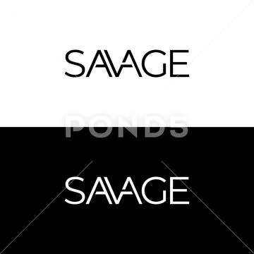 Savage word in creative letter for element design: Royalty Free #234687010
