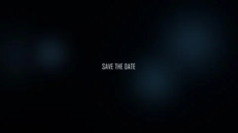 Save the date banner on black background... | Stock Video | Pond5