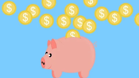 Save lots of money by putting it in a pi... | Stock Video | Pond5