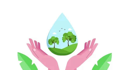 Save water conserve the planet earth wor... | Stock Video | Pond5