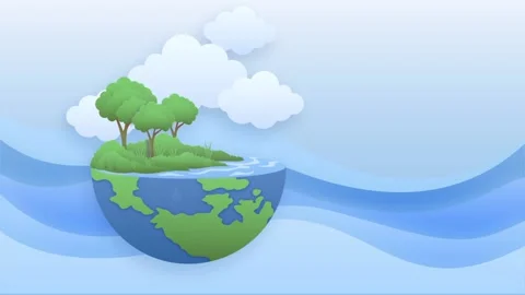 Save Water, Save Earth Animated Backgrou... | Stock Video | Pond5