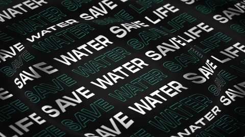 Save water save Life Text Animation With... | Stock Video | Pond5