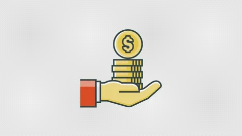 saving Money icon loop animation with al... | Stock Video | Pond5