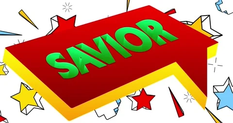 Savior word in a 3d speech bubble | Stock Video | Pond5