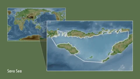 Savu Sea. Pale map. Patterson Cylindrica... | Stock Video | Pond5