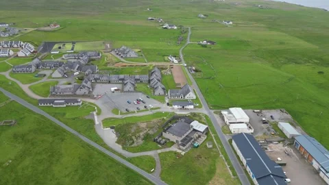 Saxavord Spaceport and ex RAF Base based... | Stock Video | Pond5