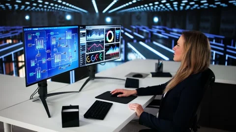 Scada System At Data Center With AI Serv... | Stock Video | Pond5
