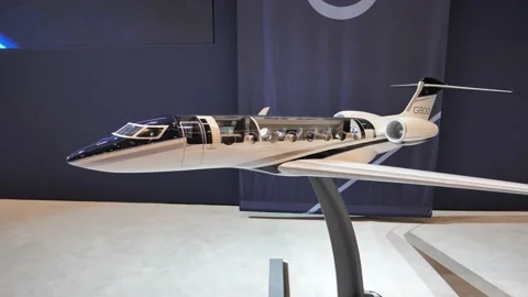 Scale aircraft model of the Gulfstream G... | Stock Video | Pond5