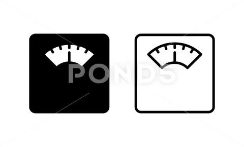 Scales icon vector. Weight scale sign and symbol Illustration #241539924
