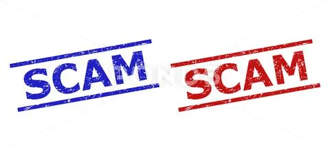 SCAM Stamp Seals with Rubber Surface and Parallel Lines Illustration ...