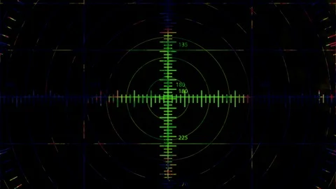 Scan and HUD Big Burning UFO Flying thro... | Stock Video | Pond5