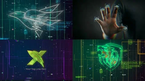 Scan Fingerprint Biometrics Logo Reveal ~ After Effects #132399687