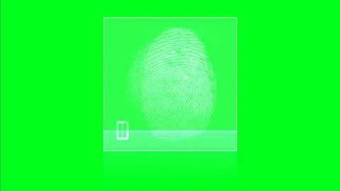 Scan Fingerprints Running On A Green Scr... | Stock Video | Pond5