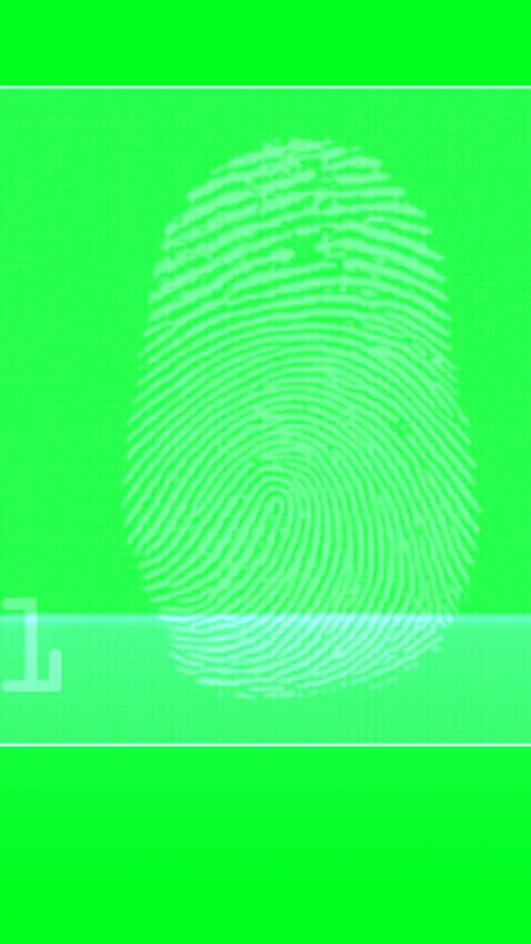 Scan Fingerprints Running On A Green Scr... | Stock Video | Pond5